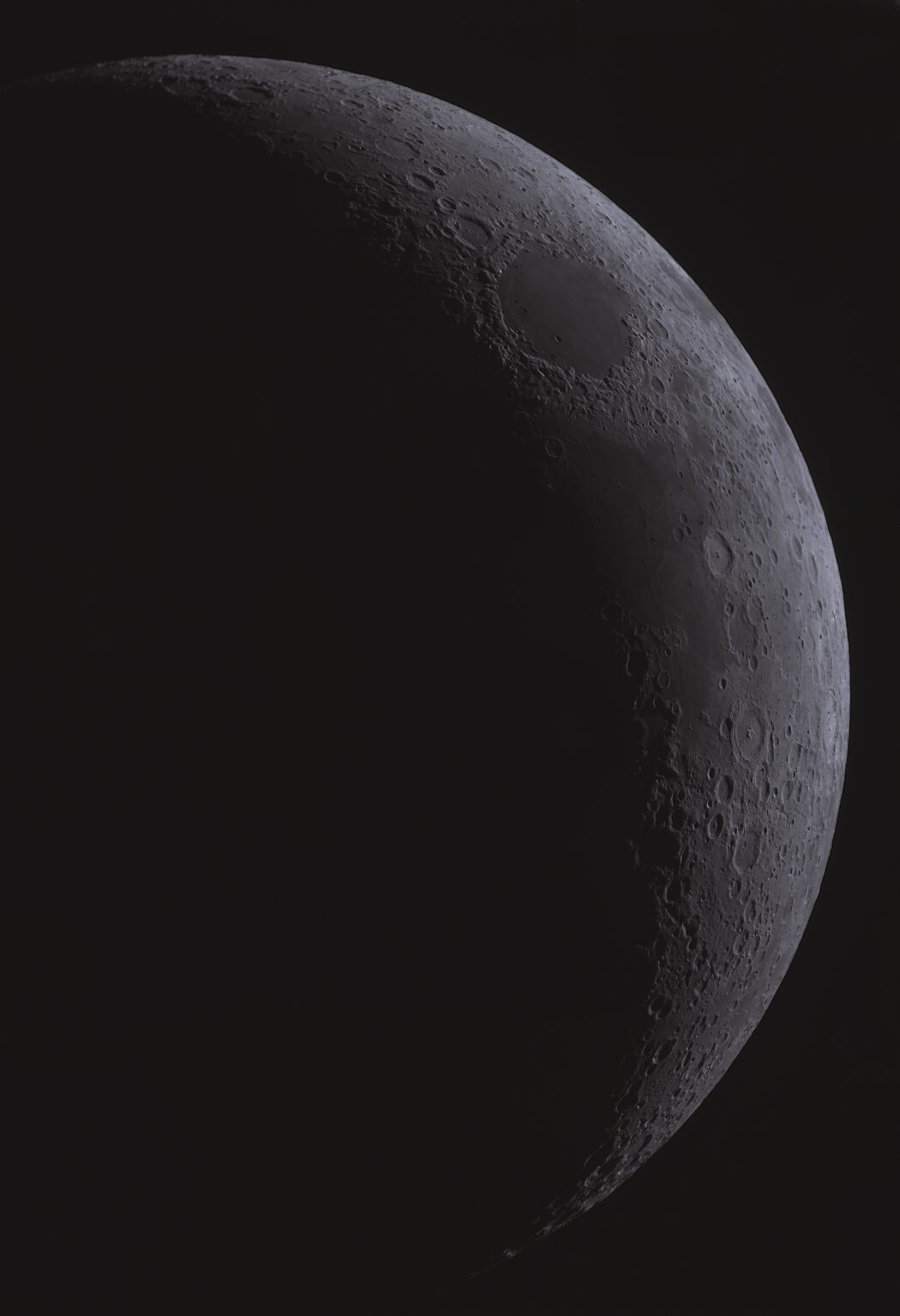 Mosaico lunar, edad lunar 4 días. - Cielos Boreales Astrofotografía